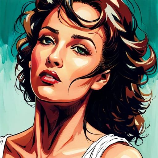 Portrait by Milo Manara #3 - AI Generated Artwork - NightCafe Creator