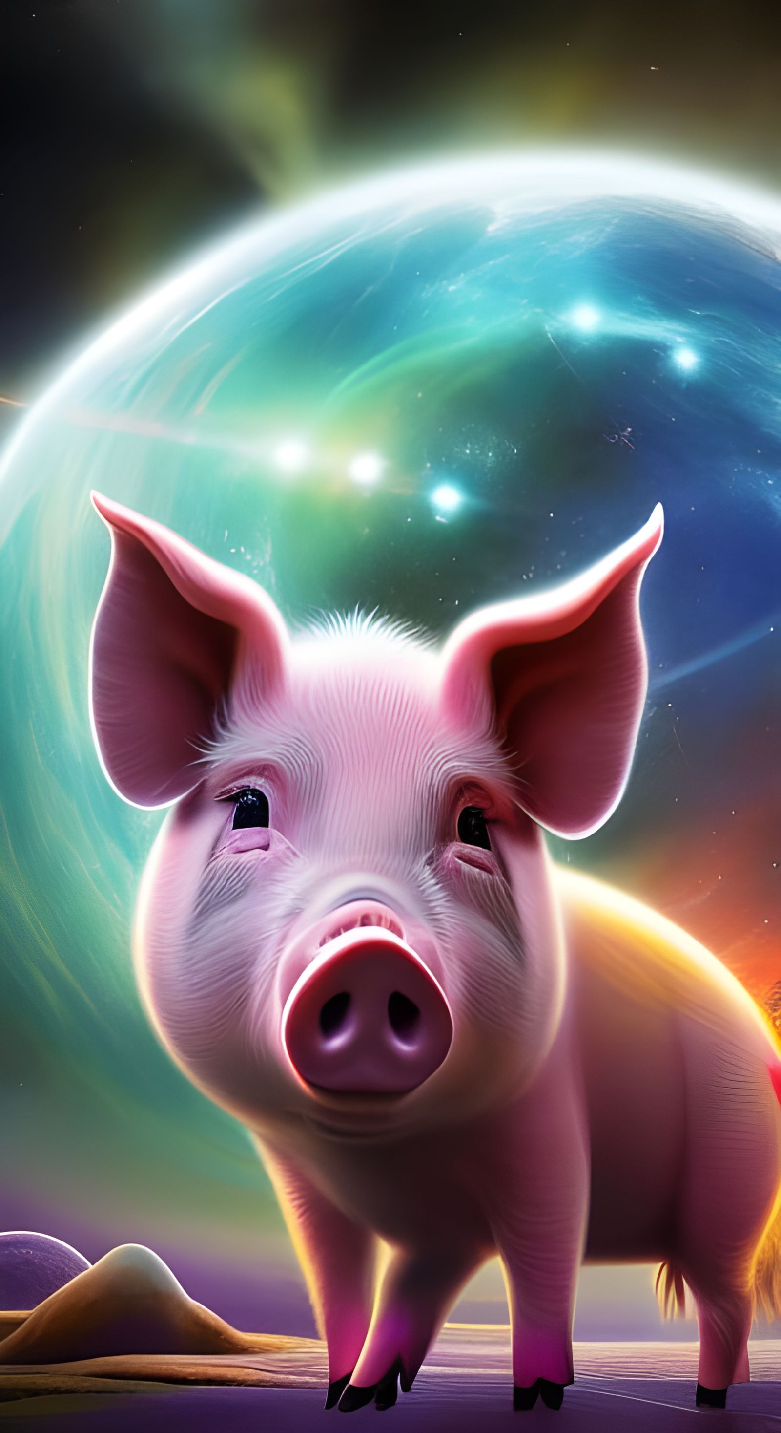 Galaxy pig - AI Generated Artwork - NightCafe Creator