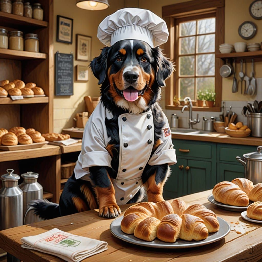 a fluffy Bernese Mountain Dog - Bernese Mountain Dog Chef i...