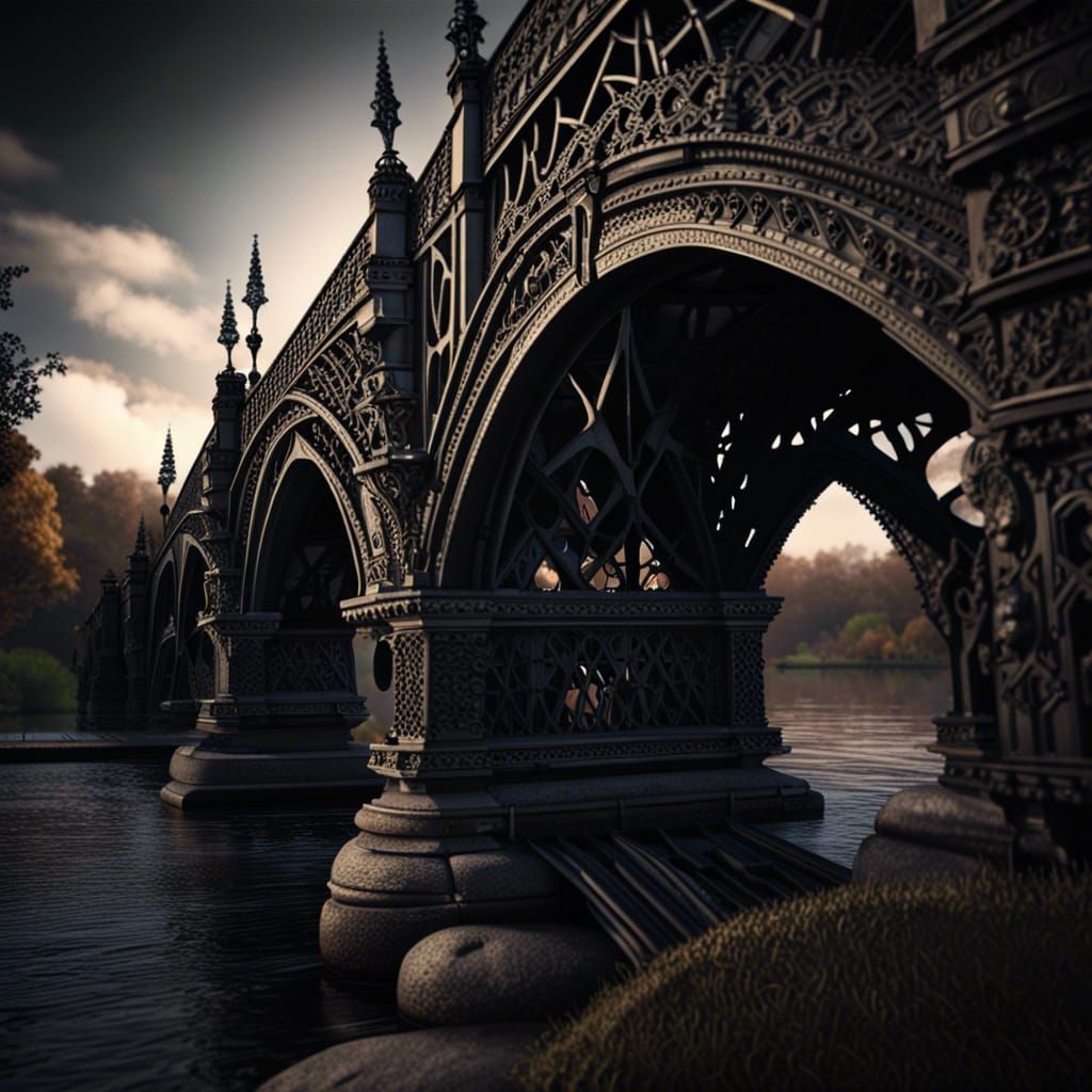 gothic bridge - AI Generated Artwork - NightCafe Creator