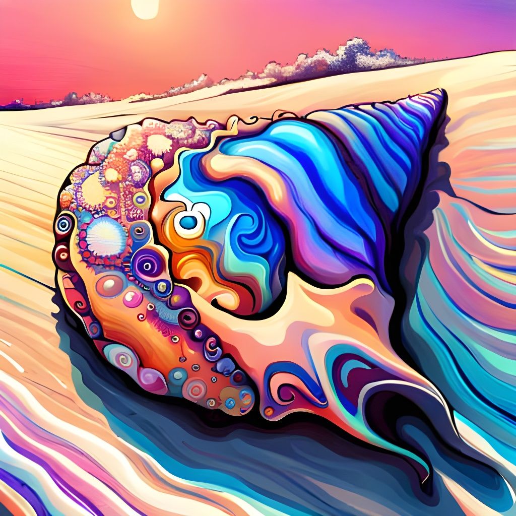 Stray Conch Shell - AI Generated Artwork - NightCafe Creator