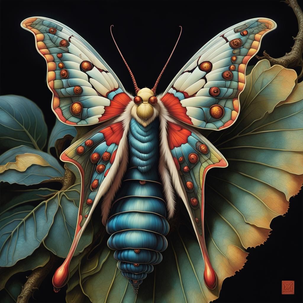 HUBBARD'S SILK MOTH CATERPILLAR - AI Generated Artwork - NightCafe Creator