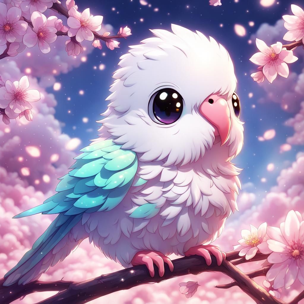 Fluffy Parakeet - AI Generated Artwork - NightCafe Creator