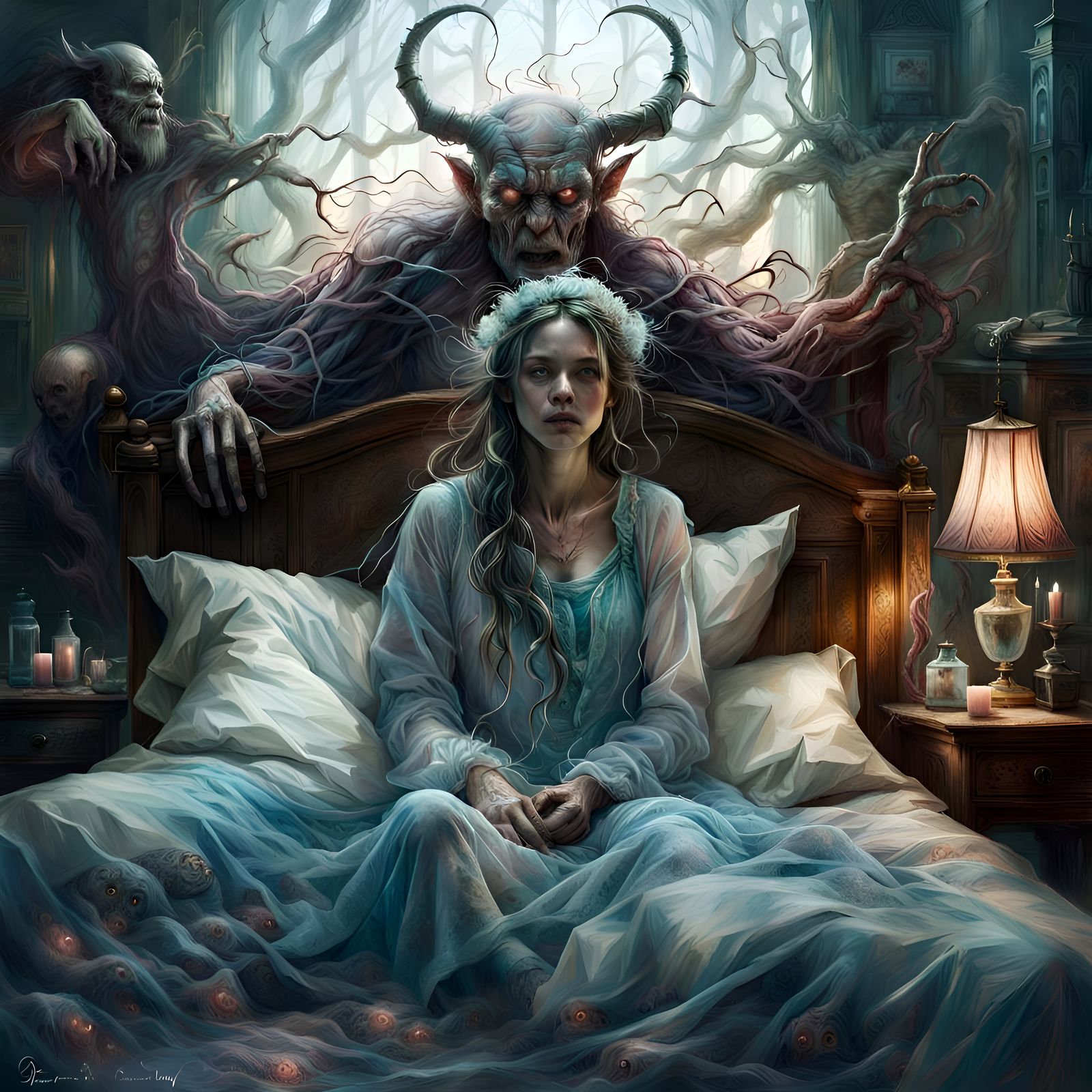 Sleep Demons - AI Generated Artwork - NightCafe Creator