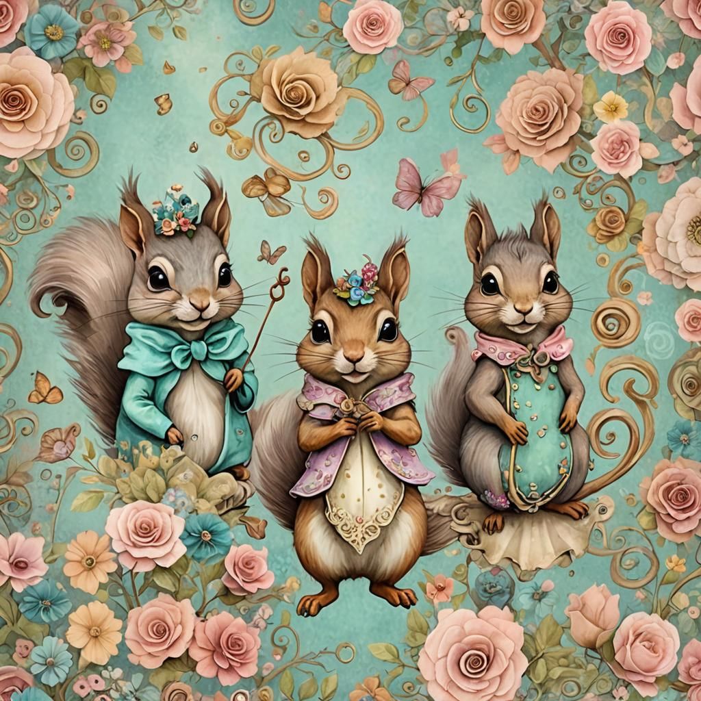 Squirrels - AI Generated Artwork - NightCafe Creator