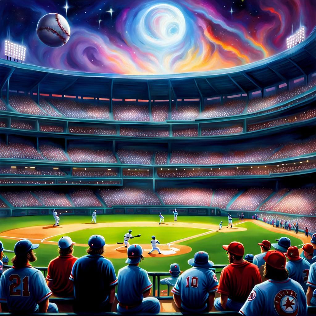 A Intergalactic Baseball game - AI Generated Artwork - NightCafe Creator