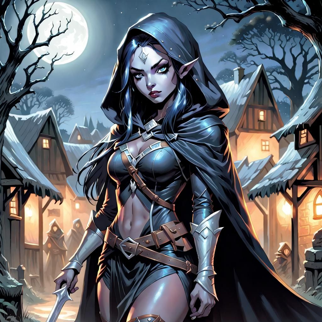 Drow Assassin - AI Generated Artwork - NightCafe Creator
