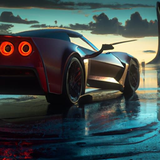 Corvette C8 Stingray - AI Generated Artwork - NightCafe Creator