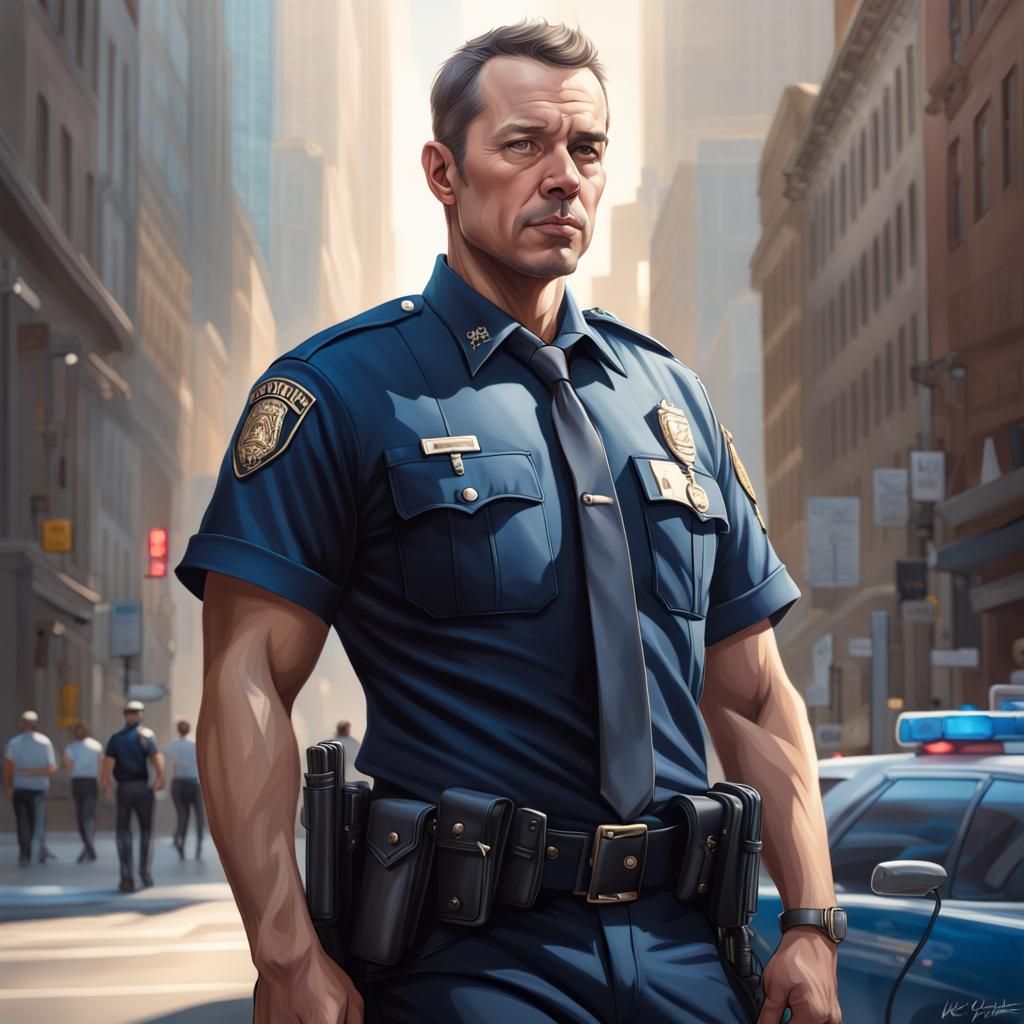Cop on the beat - AI Generated Artwork - NightCafe Creator