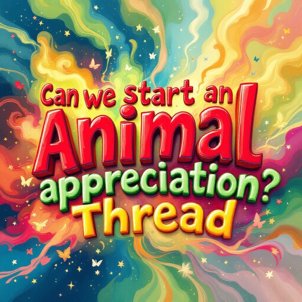 Whimsical Animal Appreciation Mural in Bold Cartoo... - AI Art