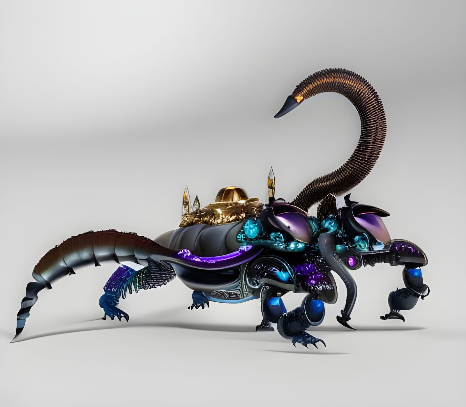 Gold Scorpion God - AI Generated Artwork - NightCafe Creator