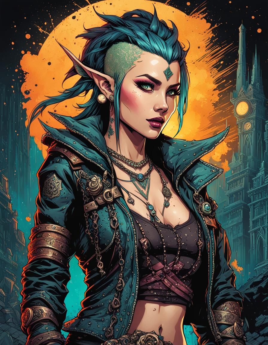 Punk Rock Elf - AI Generated Artwork - NightCafe Creator