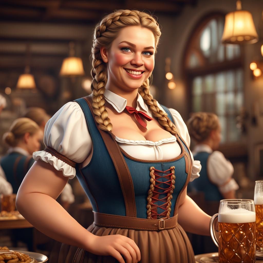 Server at Oktoberfest - AI Generated Artwork - NightCafe Creator