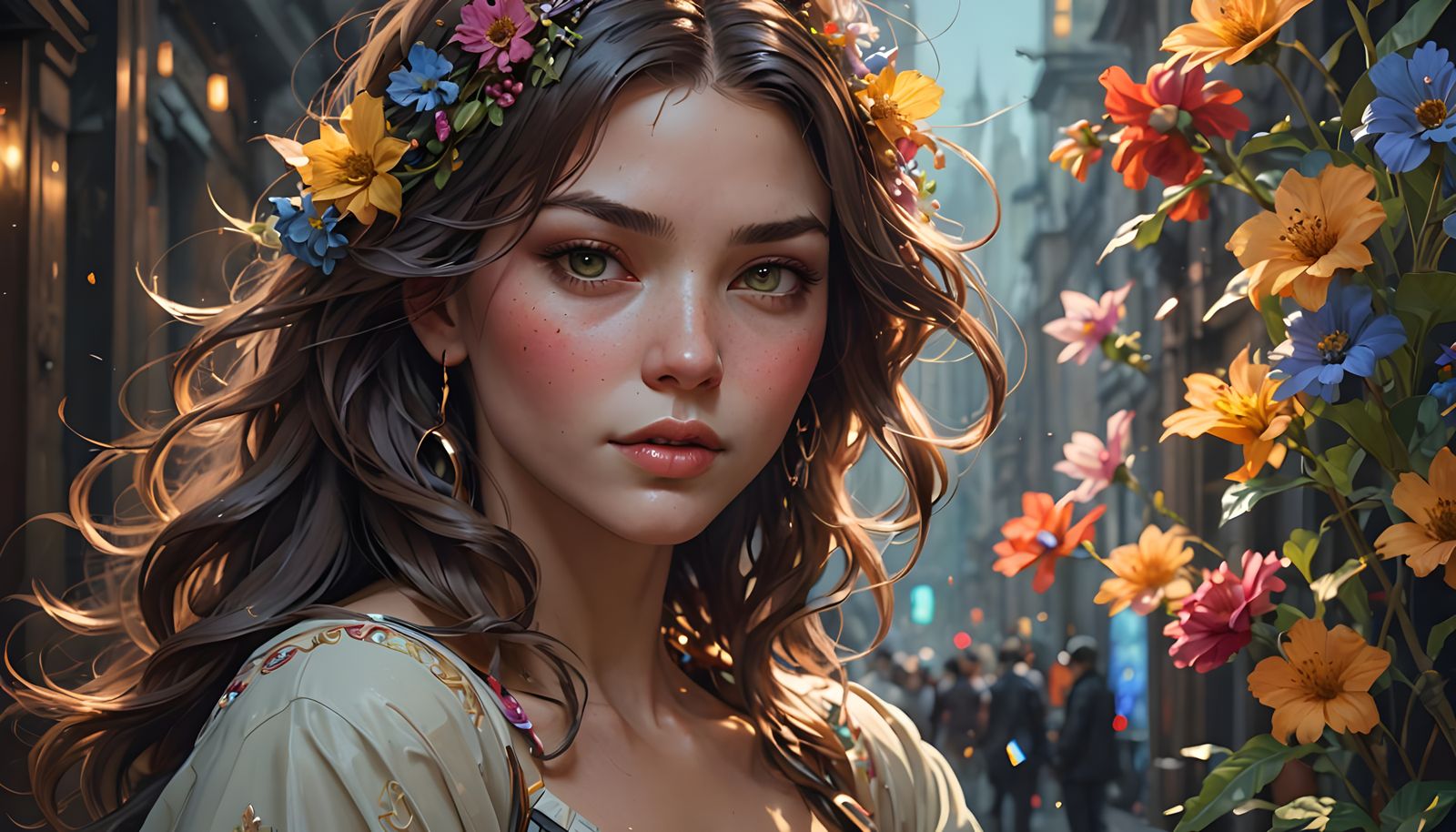 Lisa - Romantic Portrait of a Young Woman in Triadic Colors