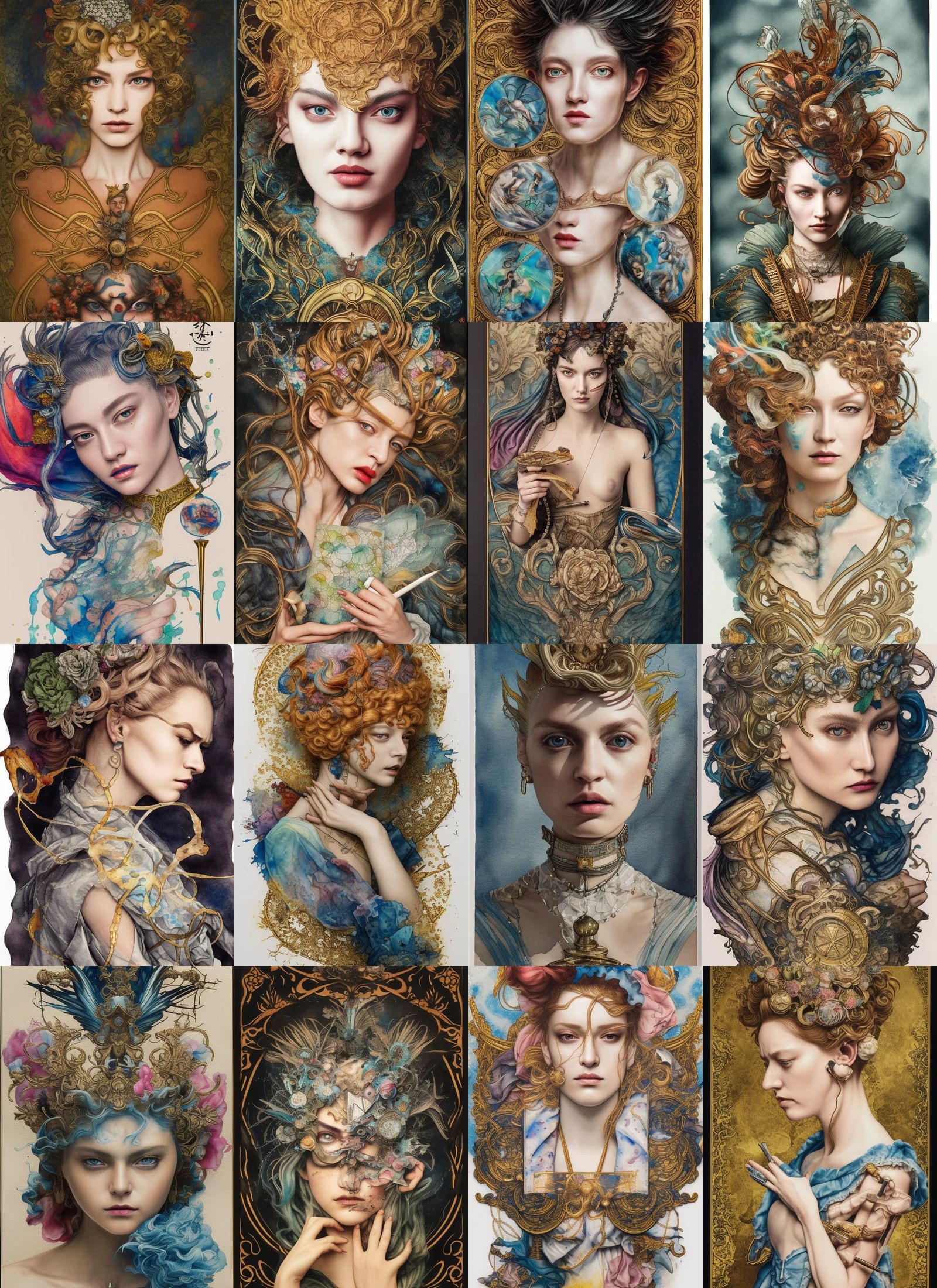 "Signa Fischer" "LOGO "comic book" "clean lines" tarot watercolor and ...