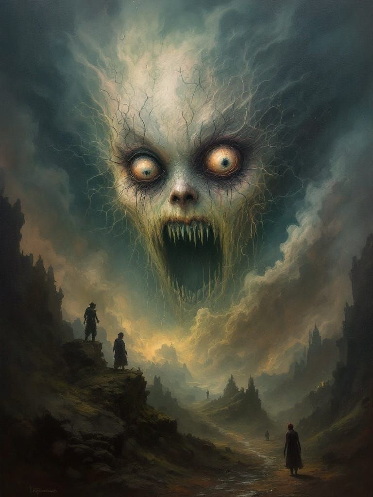 A Weeping Fairy Amidst a Dystopian Chaos in Deep P... - AI Art