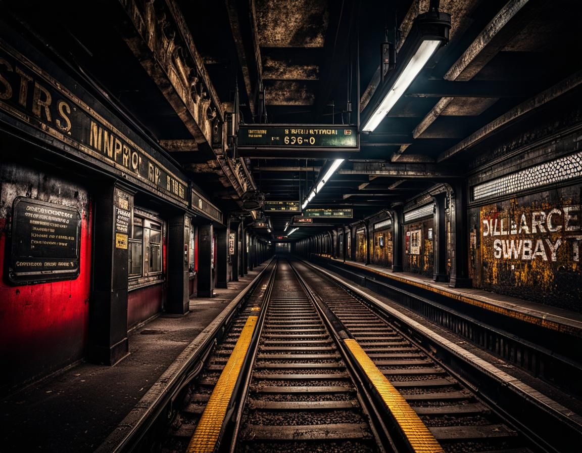 Subway Station - AI Generated Artwork - NightCafe Creator