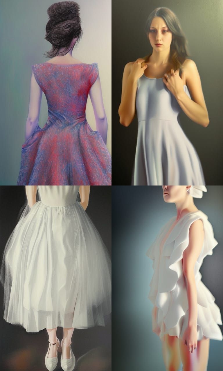 Test: Lady, Volumetric Splintered Dress - AI Generated Artwork ...