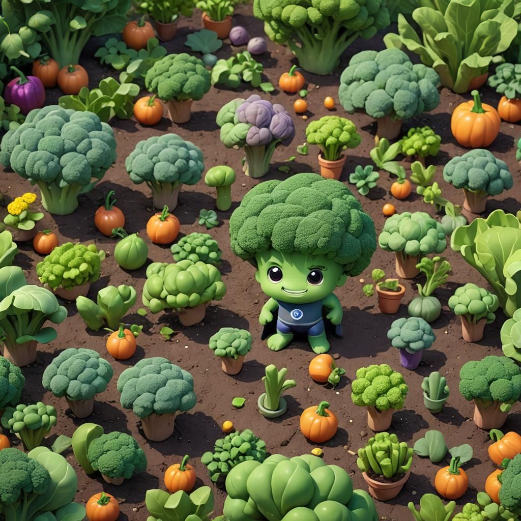 Super Broccoli Defends His People - AI Generated Artwork - NightCafe Creator