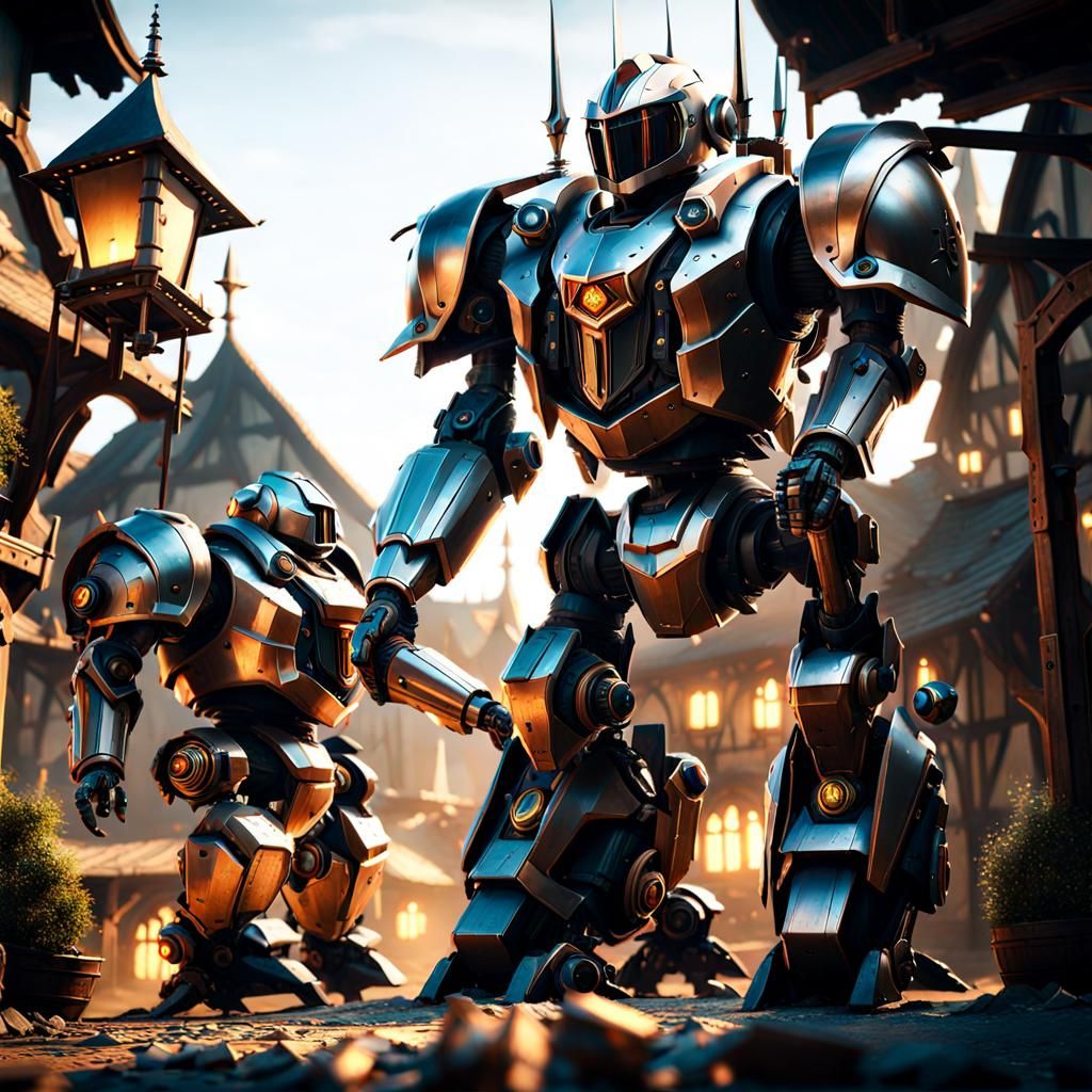 Robot Knights - AI Generated Artwork - NightCafe Creator
