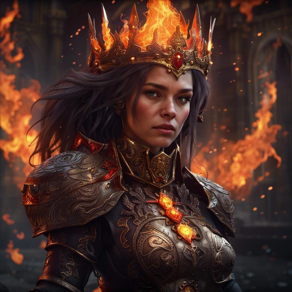 Queen of the Fire Kingdom - AI Generated Artwork - NightCafe Creator