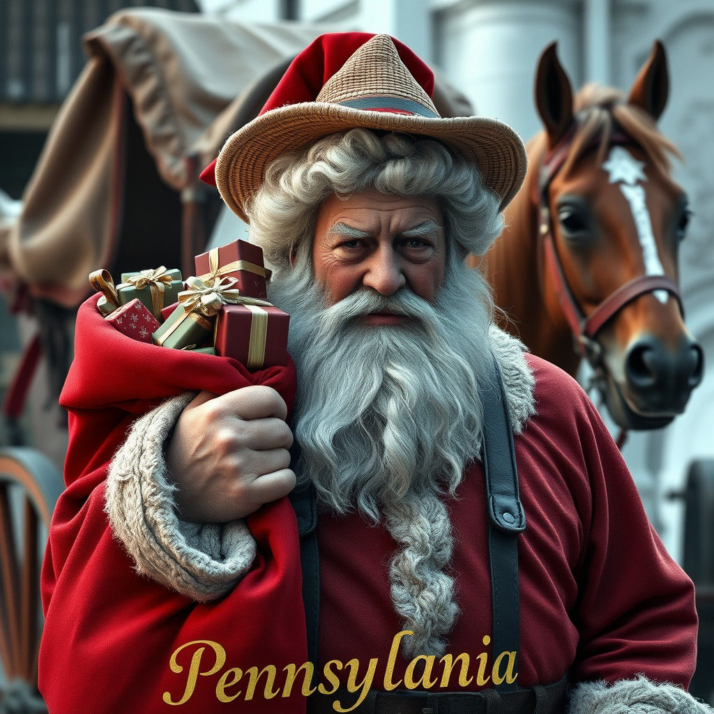 everyday santa Pennsylvania - Weathered Santa Claus in Penns...