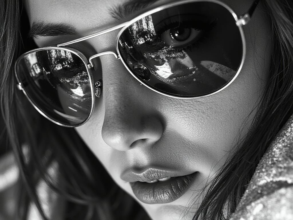 Portrait - Cyberpunk Razorgirl in Dystopian Dreams