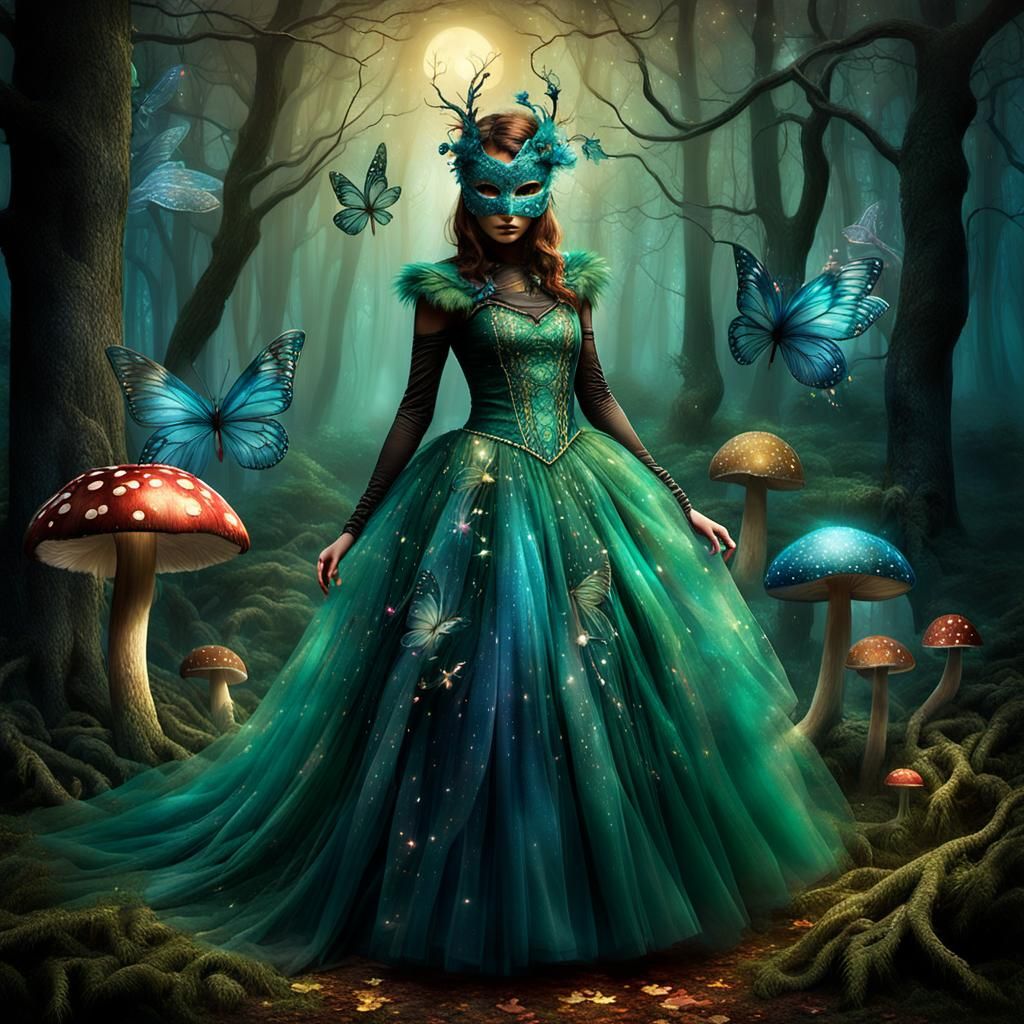 "Enchanted Forest Masquerade" - AI Generated Artwork - NightCafe Creator