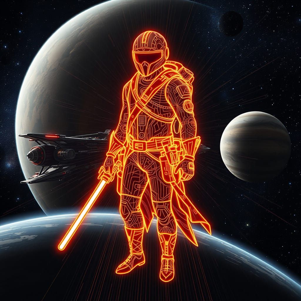 Arrival - Galactic Space Ranger in Holographic Glory