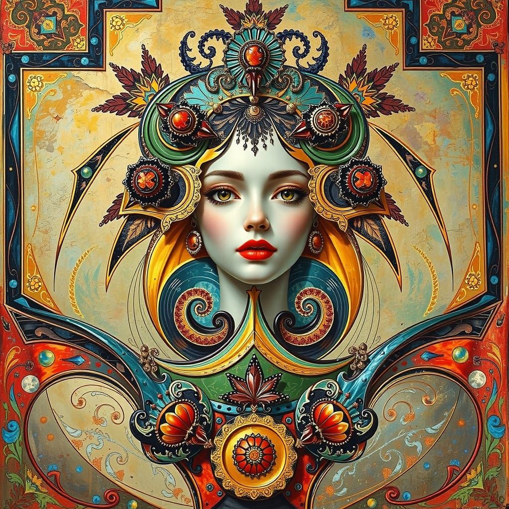 Abstract Expressionist Masterpiece with Fractal An... - AI Art