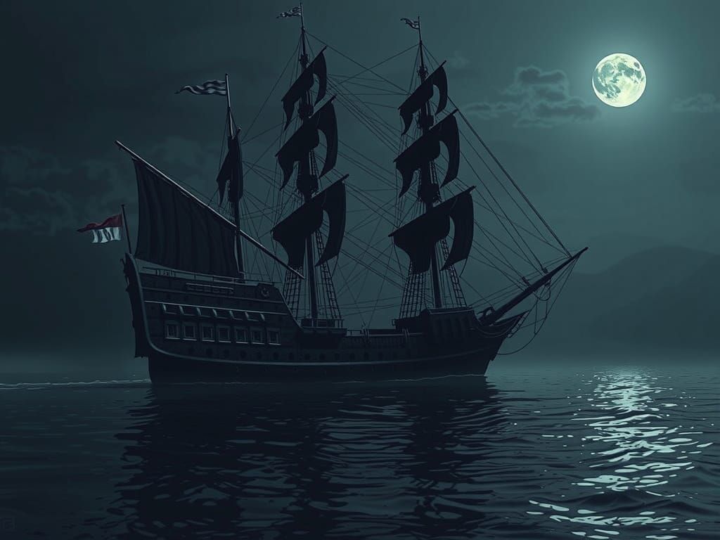 hyper detailed, hyper realistic, galleon ship, cannons, black hull ...