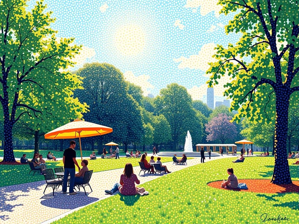 Artwork in the style of Georges Seurat