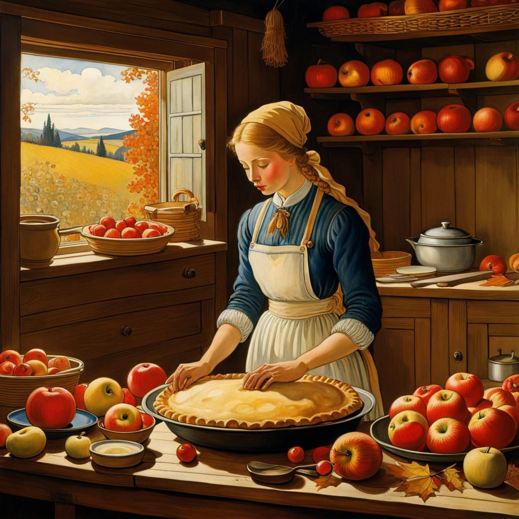 One big apple pie - AI Generated Artwork - NightCafe Creator