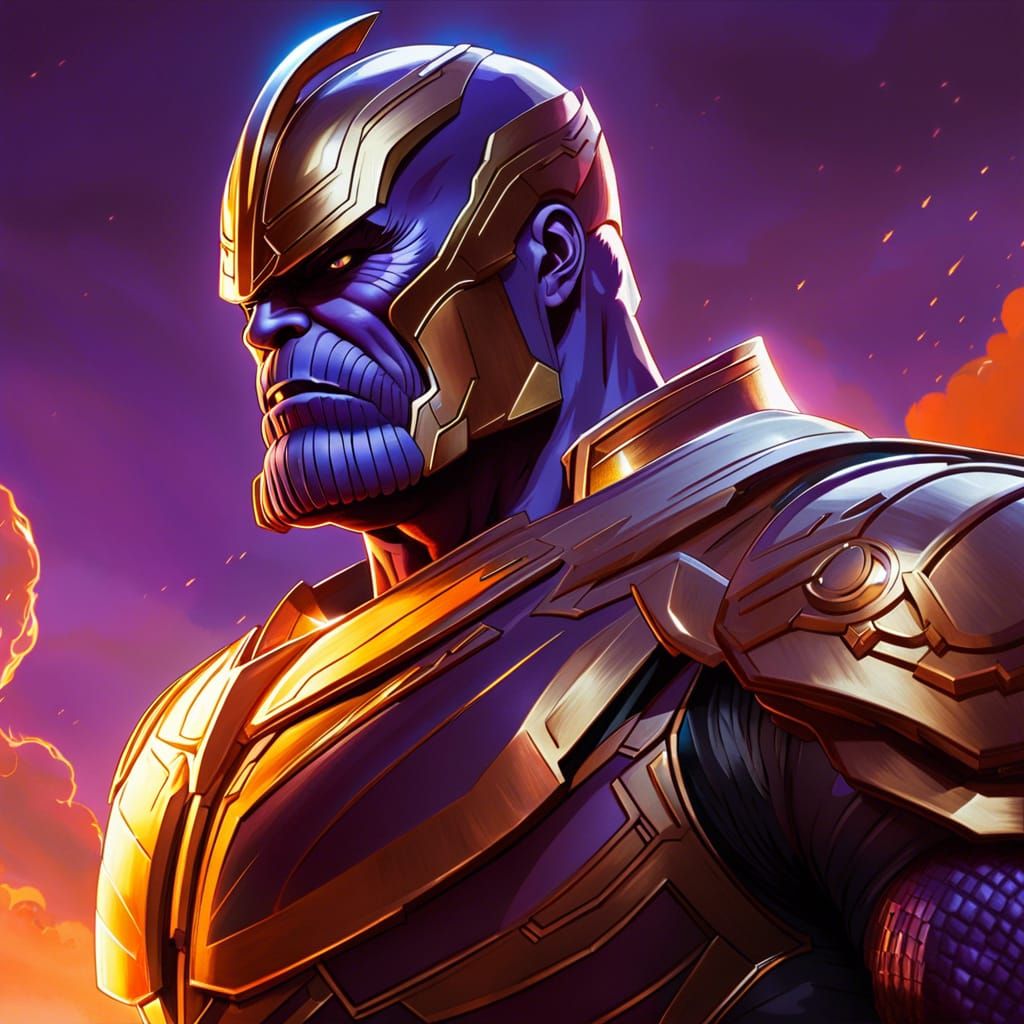 Thanos ready for another war - AI Generated Artwork - NightCafe Creator