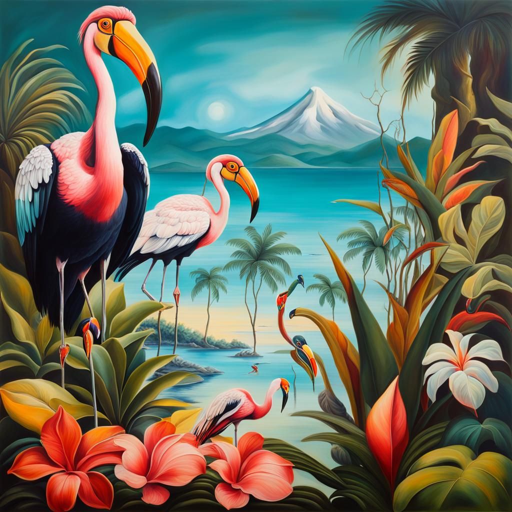 Fantasy Troppo Birds - AI Generated Artwork - NightCafe Creator