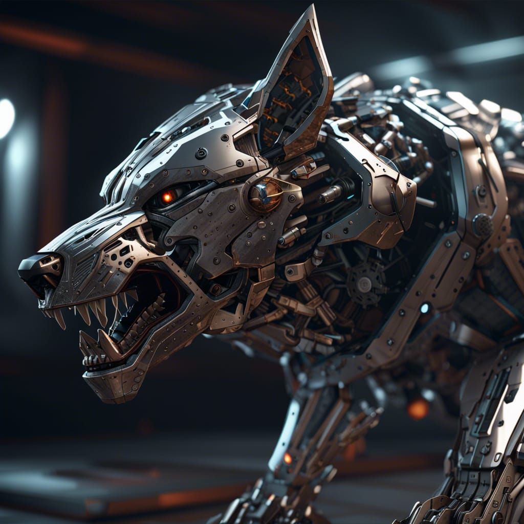 Mecha-lycan - AI Generated Artwork - NightCafe Creator