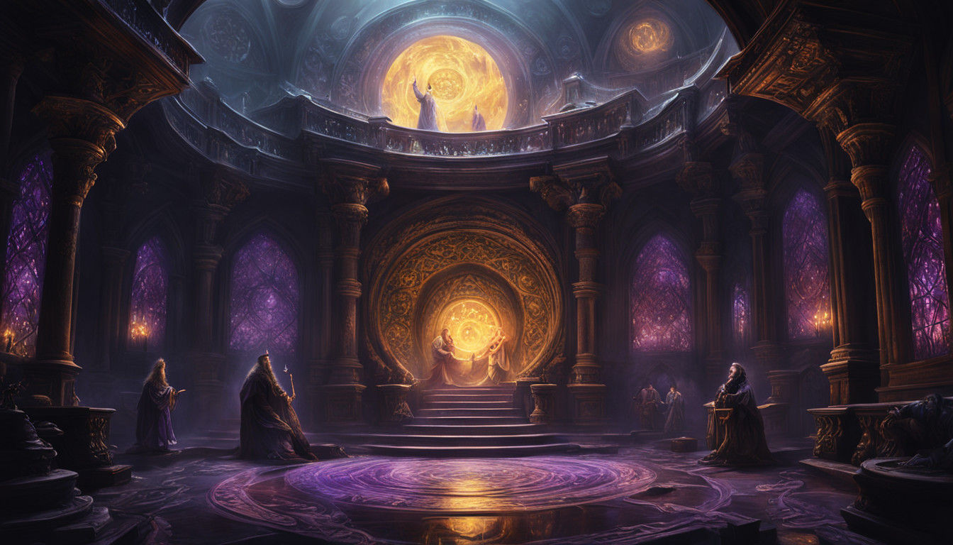 Wizard dome - Hyperrealistic Dark Fantasy Wizard Unleashes E...