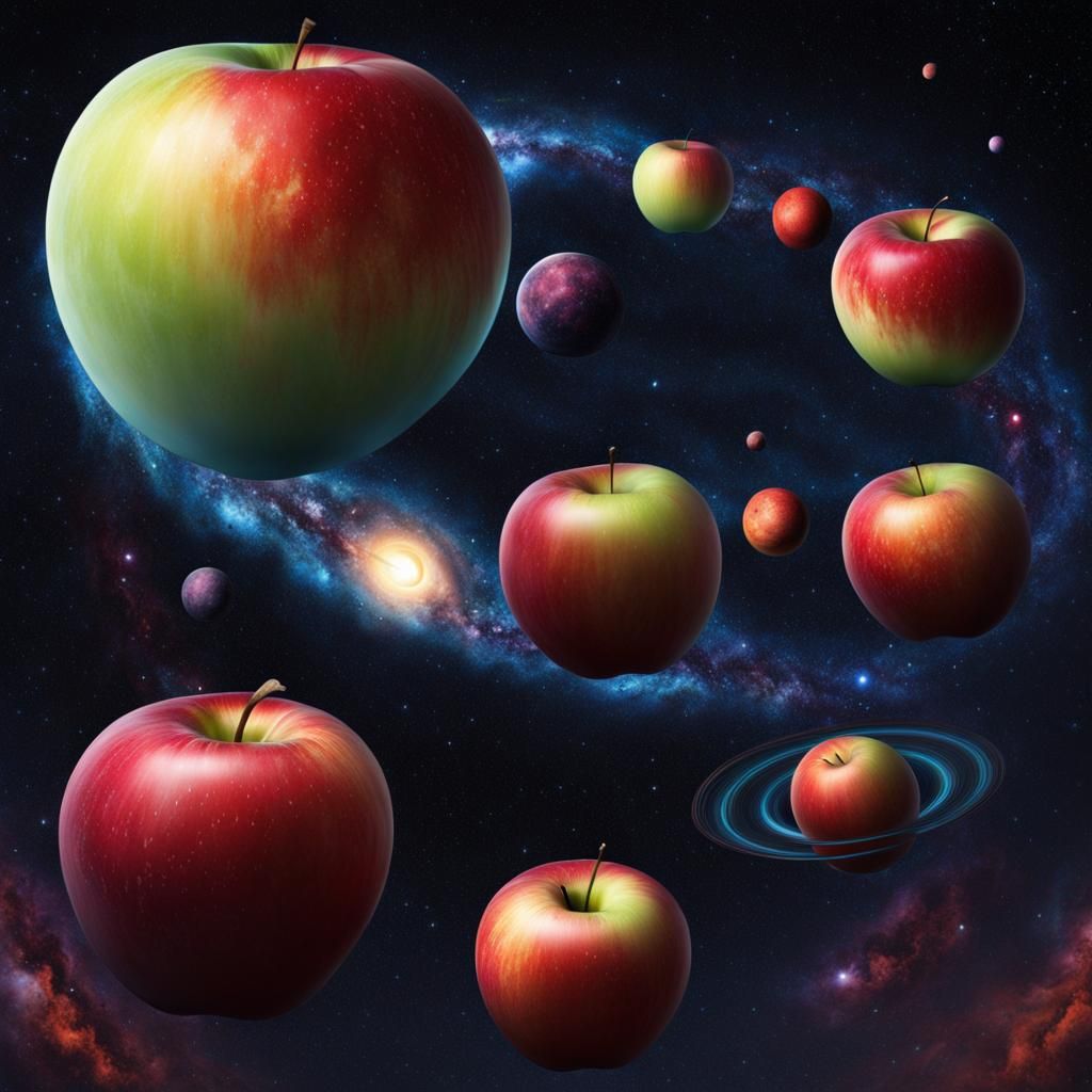 Apple Galaxy - AI Generated Artwork - NightCafe Creator