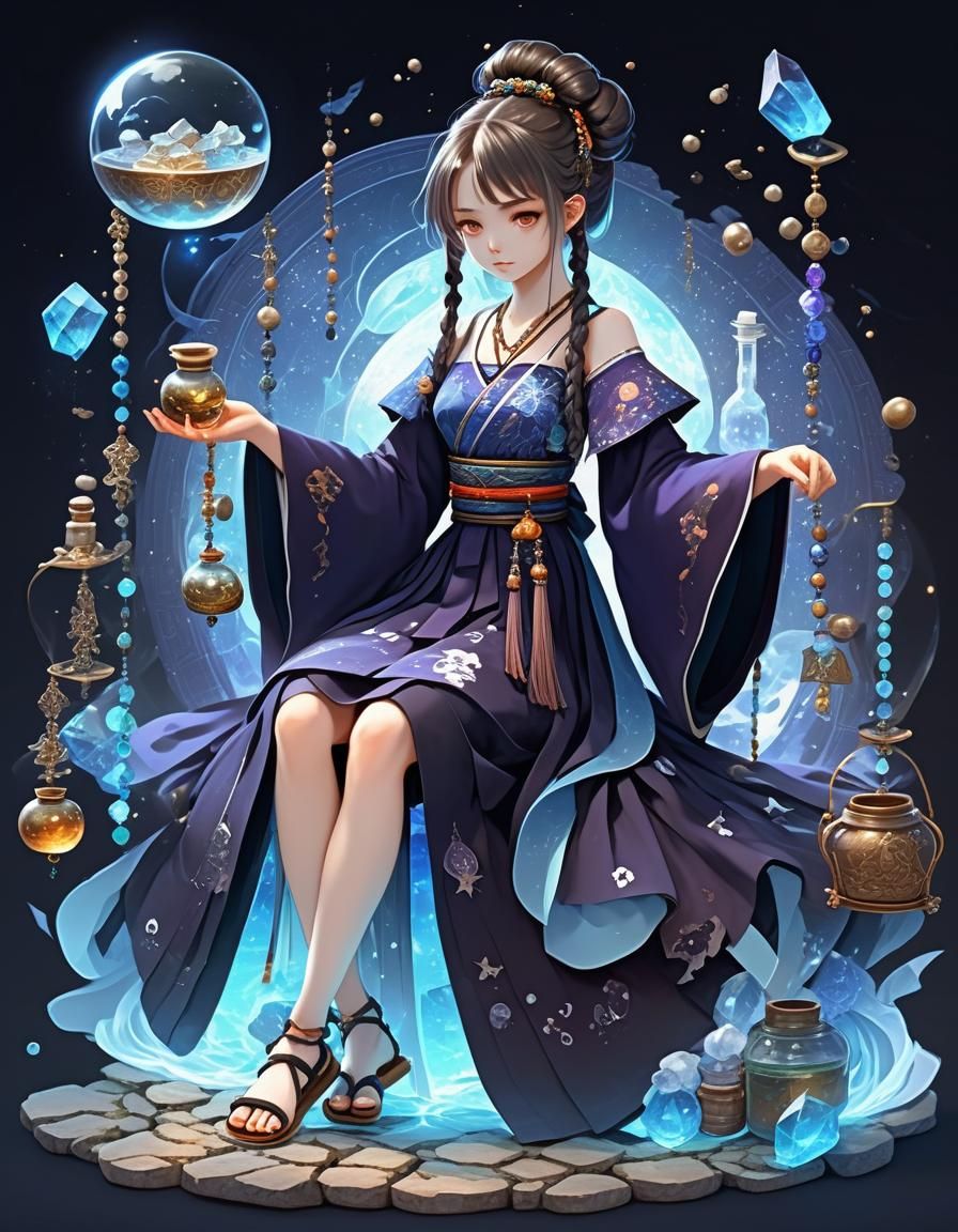 Magical prodigy - Sorceress in High Fantasy Attire