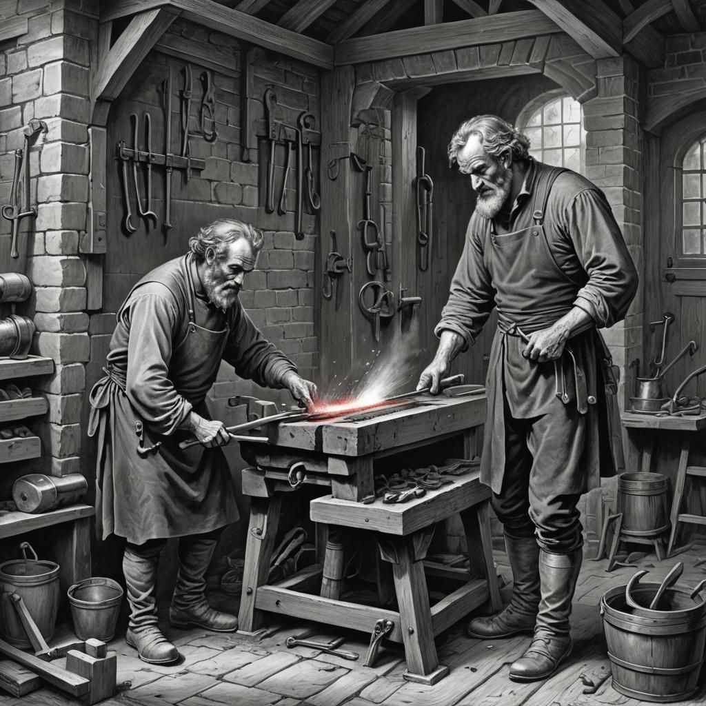 Blacksmith apprentice - AI Generated Artwork - NightCafe Creator