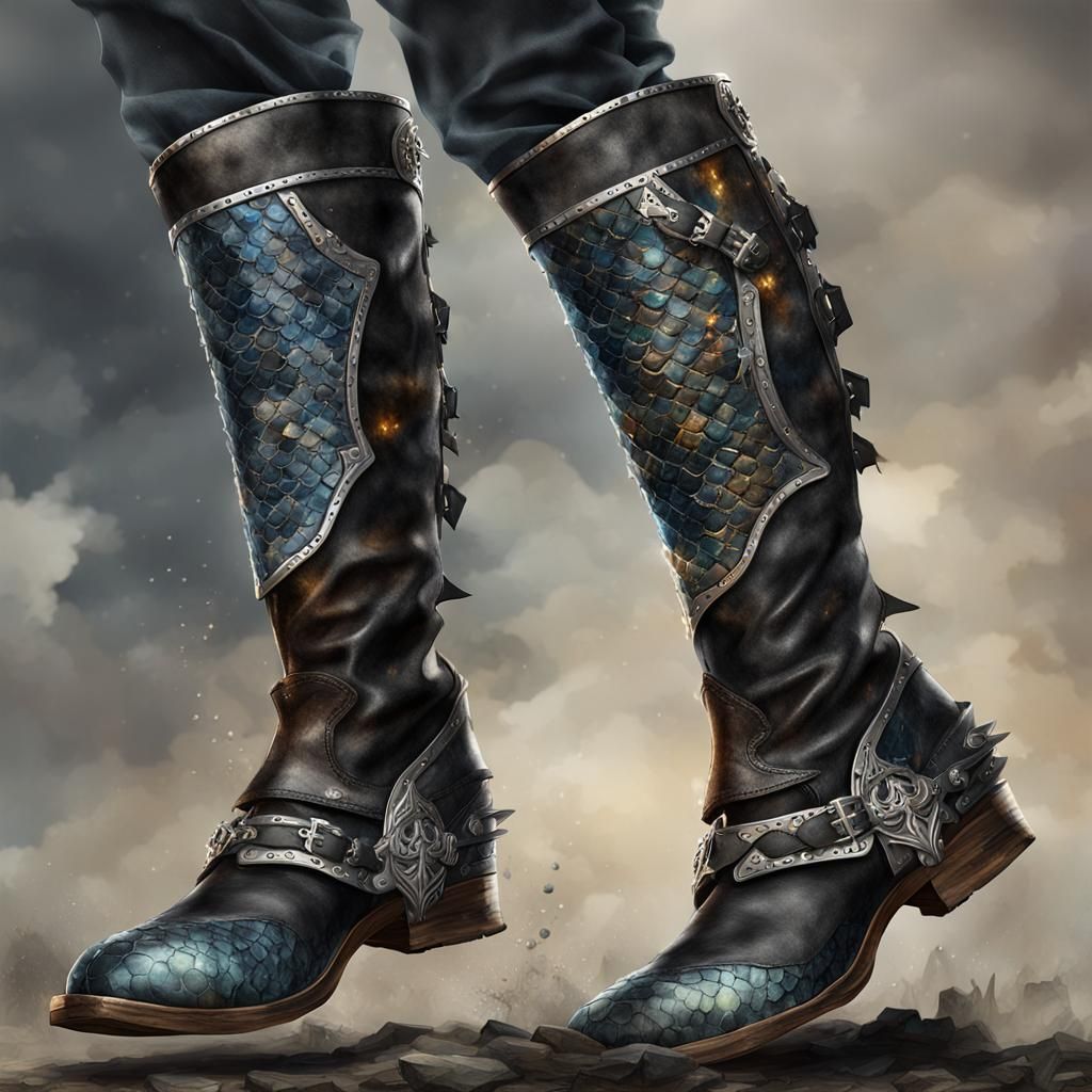 Fantasy art boots - AI Generated Artwork - NightCafe Creator