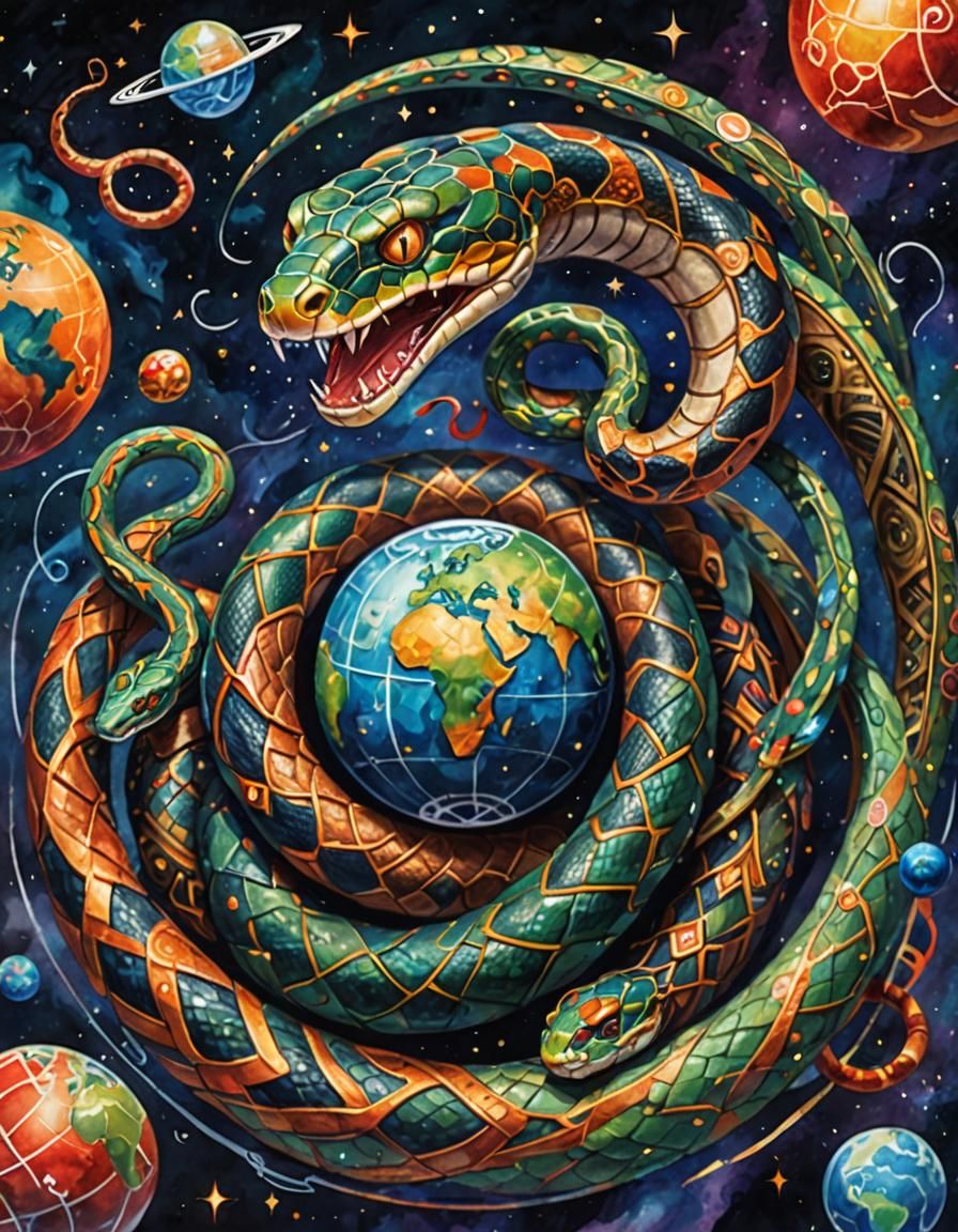 World Snake, proto - AI Generated Artwork - NightCafe Creator
