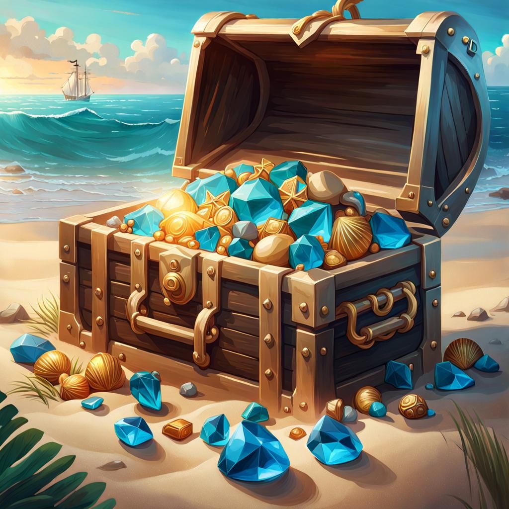 Treasures Washed Ashore - AI Generated Artwork - NightCafe Creator