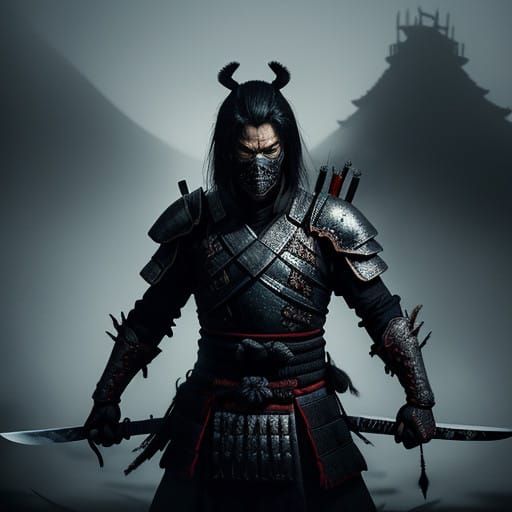 Cursed Blade Muramasa - Samurai Warrior Wields Cursed Katana...