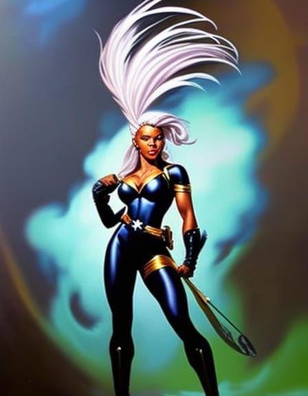 lightning and wind. Perfect face. Ethereal hairs. By Julie Bell ...