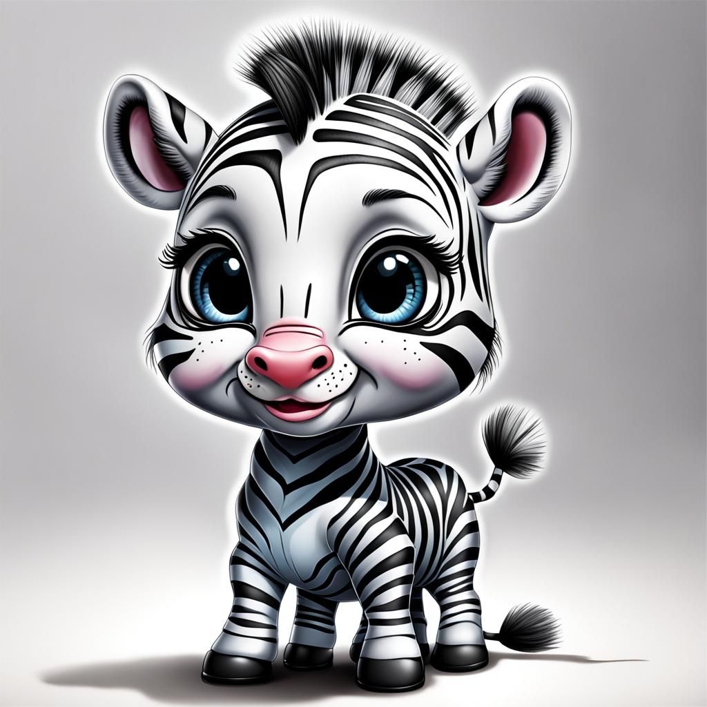 chibi zebra - AI Generated Artwork - NightCafe Creator
