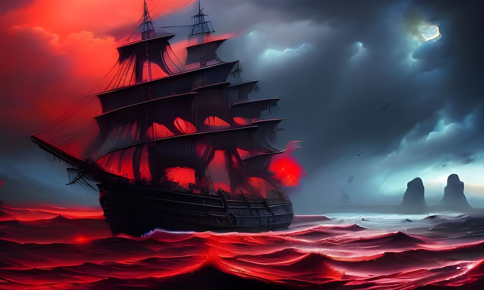 Cursed Pirate Ship - AI Generated Artwork - NightCafe Creator