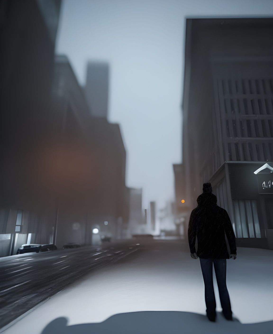 A Realistic Portrait of a Snow Storm in the City, sharp focus trending ...