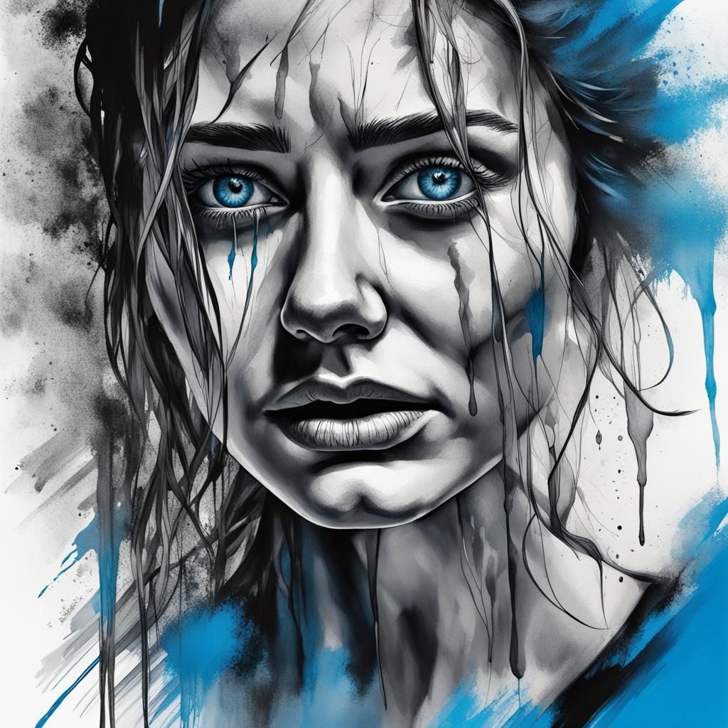 Crying woman - AI Generated Artwork - NightCafe Creator