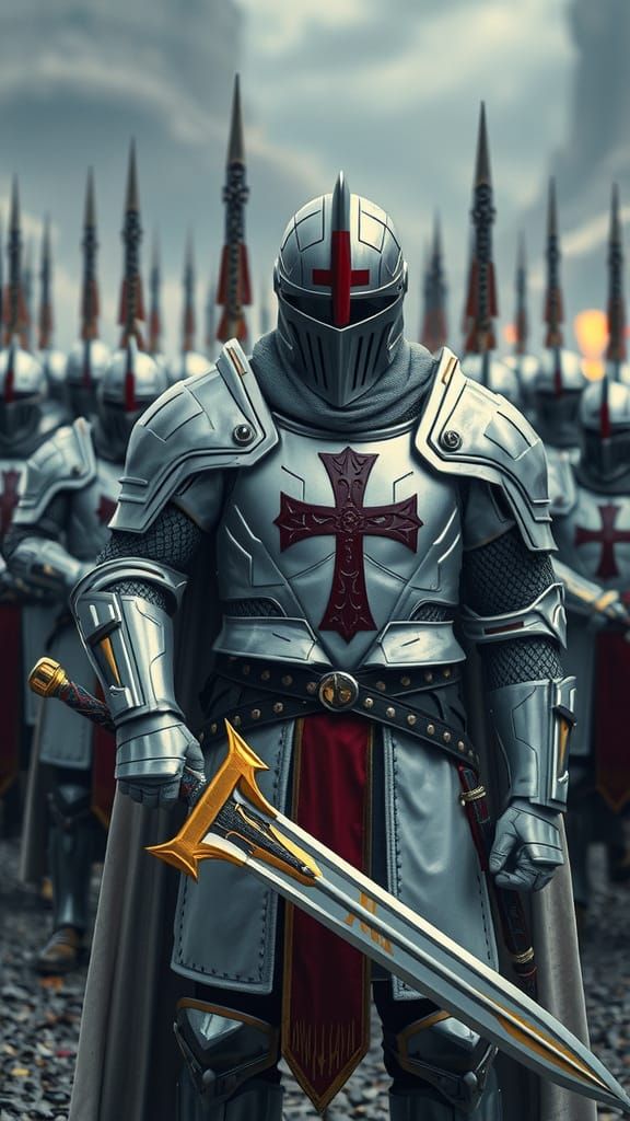 The crusade - Epic Futuristic Templar Knight in Cinematic Gl...